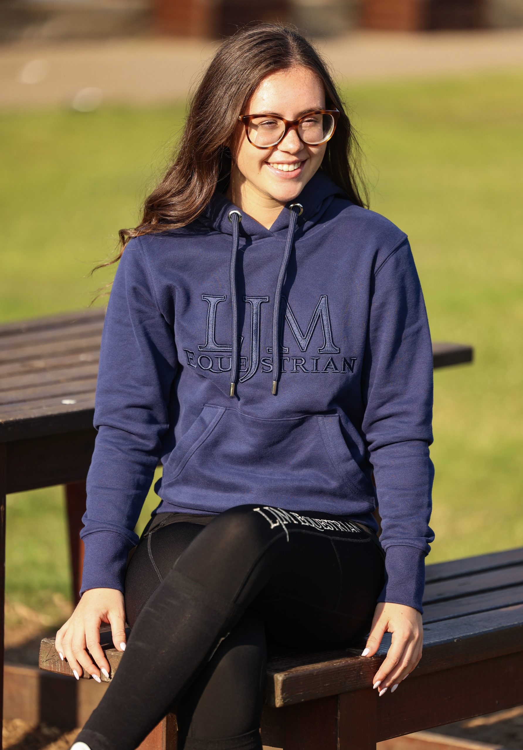 LJM Signature Hoodie Navy - LJM Equestrian